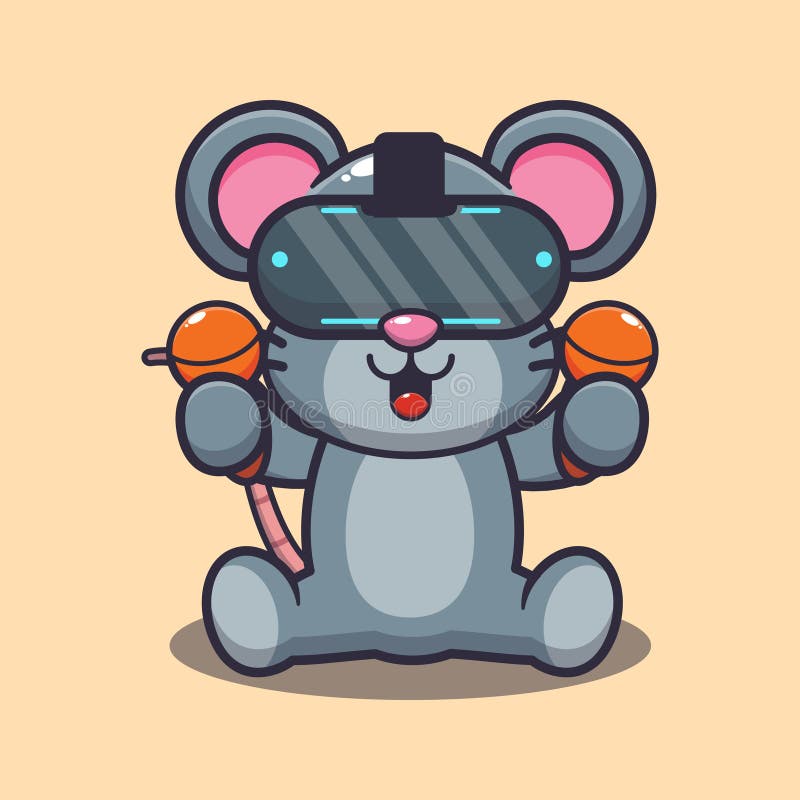 Cartoon Mouse Virtual Reality Stock Illustrations – 135 Cartoon Mouse ...
