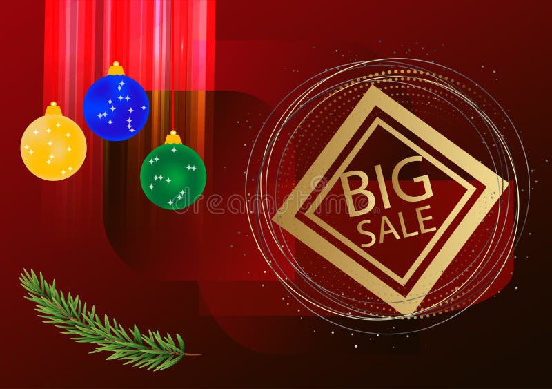 Christmas Sale Design with Ornamental Ball and Typography Lettering on ...