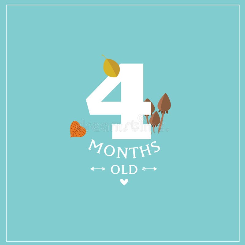 Baby Birthday Month Four Stock Illustrations – 68 Baby Birthday Month ...