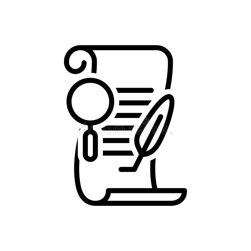 Black Line Icon for Amendment, Revisions and Rewrite Stock Vector ...