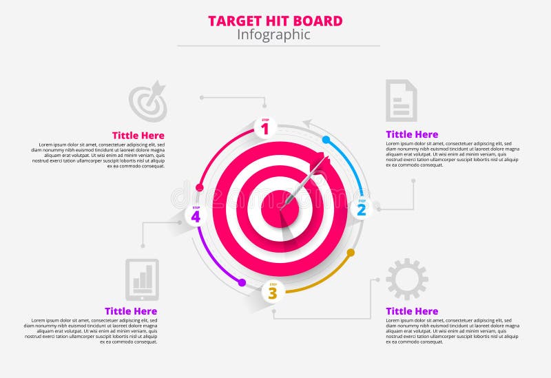 Target Hit Board Infographic Template Vector Design Stock Vector ...