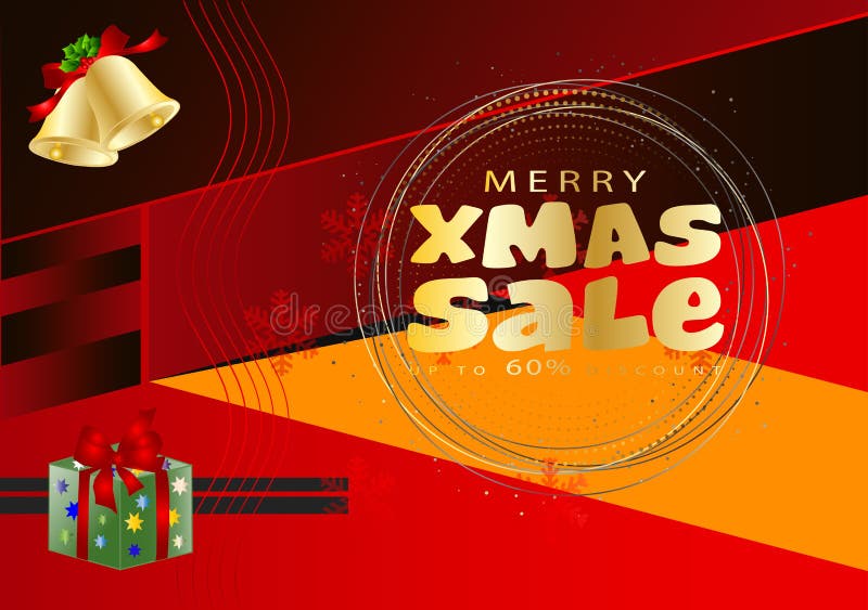 Christmas Sale Banner. Merry Christmas Offer Up To Sale Off Promo ...