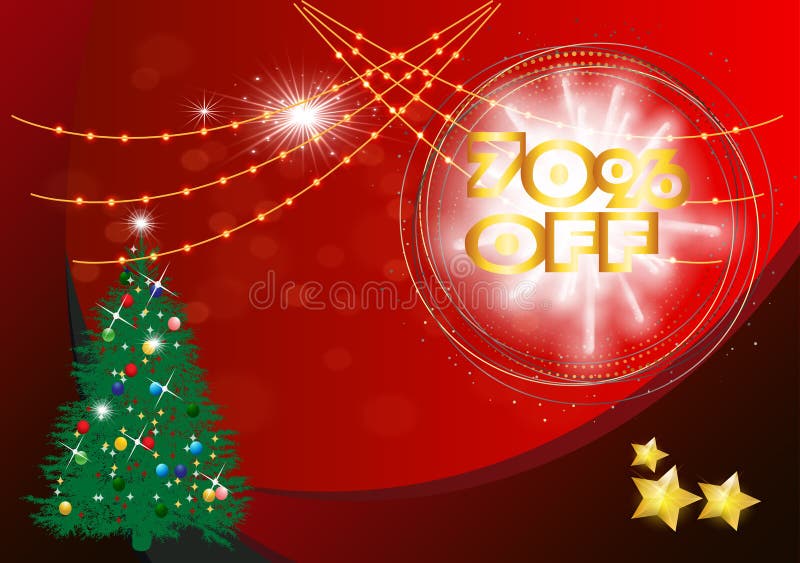 Christmas Sale Banner. Merry Christmas Offer Up To Sale Off Promo ...