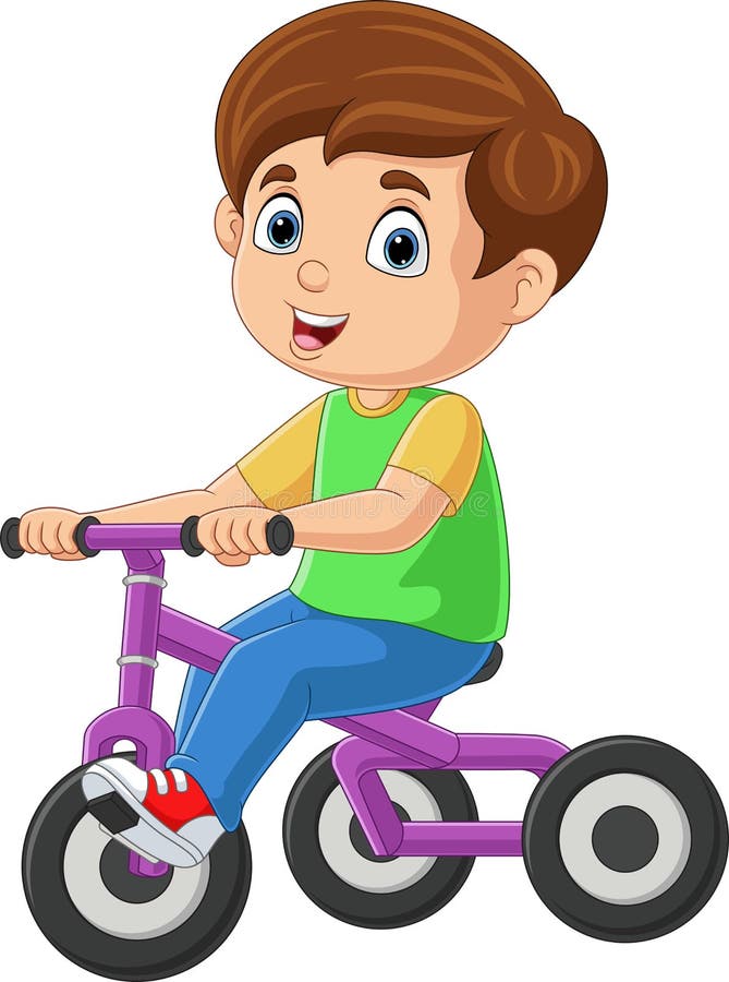Cartoon Little Boy Riding Tricycle Stock Illustrations – 47 Cartoon ...