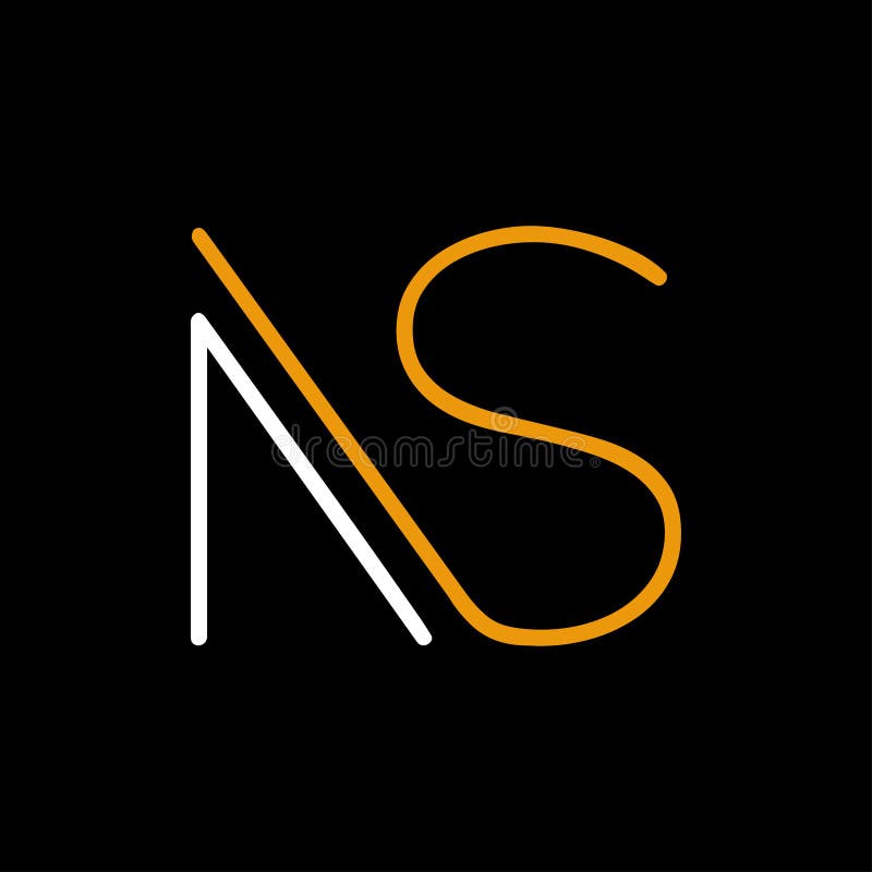 Letter, NS, Sn, Illustration N and S Abstract Logo Design Stock Vector ...