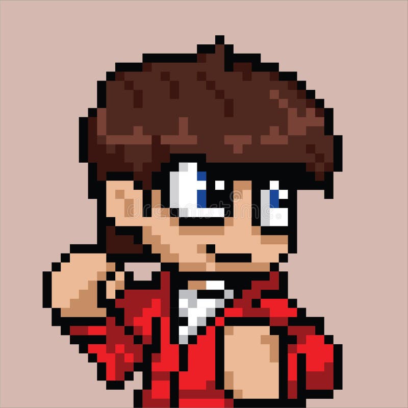 Male Character with Pixel Art Style Stock Vector - Illustration of ...