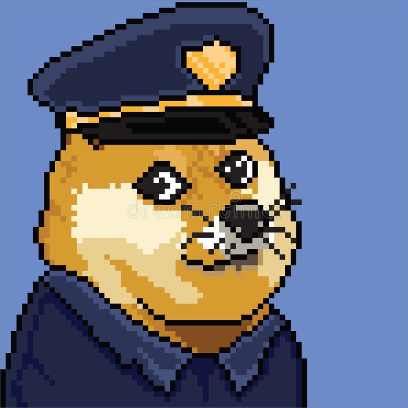 The Vector Character Doge Uses the Attributes in the Pixel Art Style ...