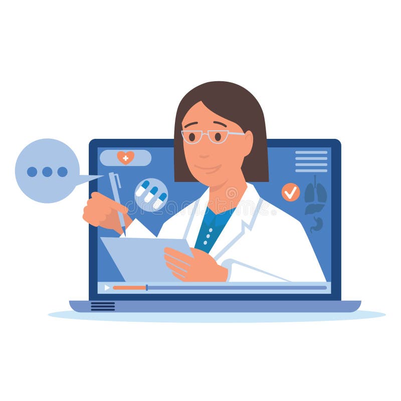 The Concept of a Remote Online Doctor Consultation Using a Laptop and a ...