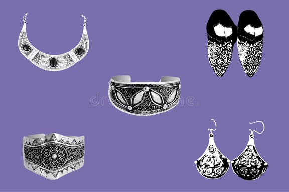 Arabic Jewelry Vector Amazigh Tuareg Symbol, Moroccan Tradition Stock ...