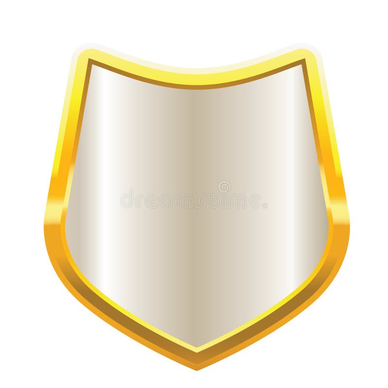 Shiny Metal Shield Vector Set Isolated. Stock Vector - Illustration of ...