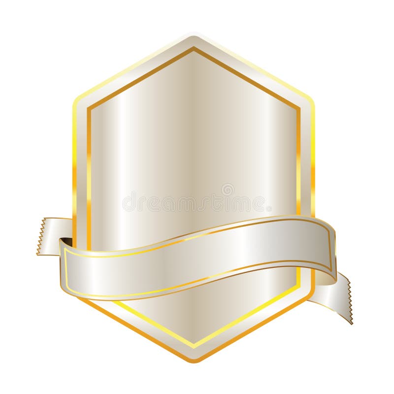 Shiny Metal Shield Vector Set Isolated. Stock Vector - Illustration of ...