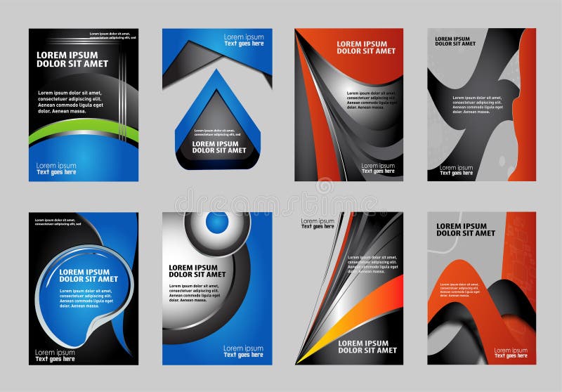 Set of Flyer Design, Web Templates. Brochure Designs Stock Vector ...