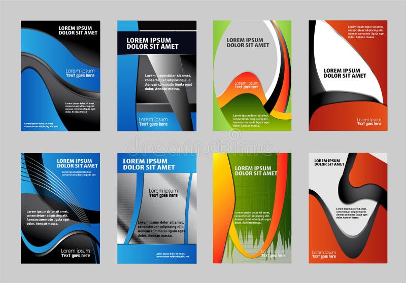 Set of Template Flat Design Set for Advertising Marketing Brochure ...