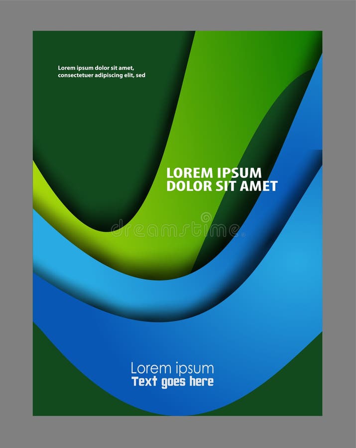 Abstract Blue Background with Wave - Brochure Design or Flyer Stock ...