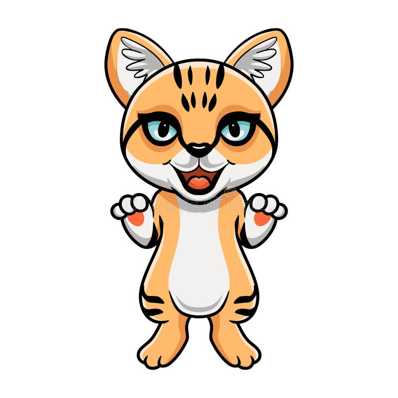 Cute Sand Cat Cartoon Standing Stock Vector - Illustration of creature ...
