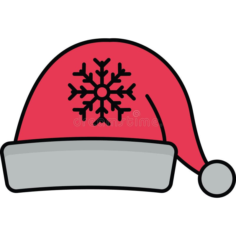 Santa Hat Which Can Easily Modify or Edit Stock Vector - Illustration ...