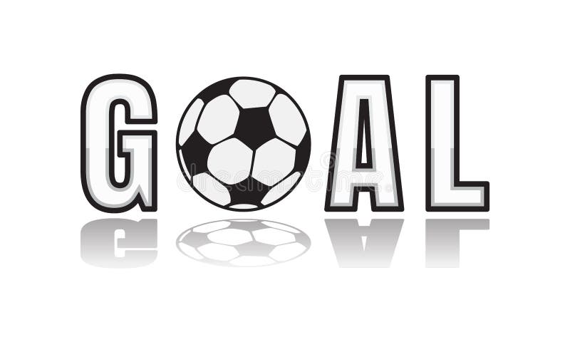 Creative Text Effect for Goal Soccer, Soccer Ball. Vector Goal Text ...
