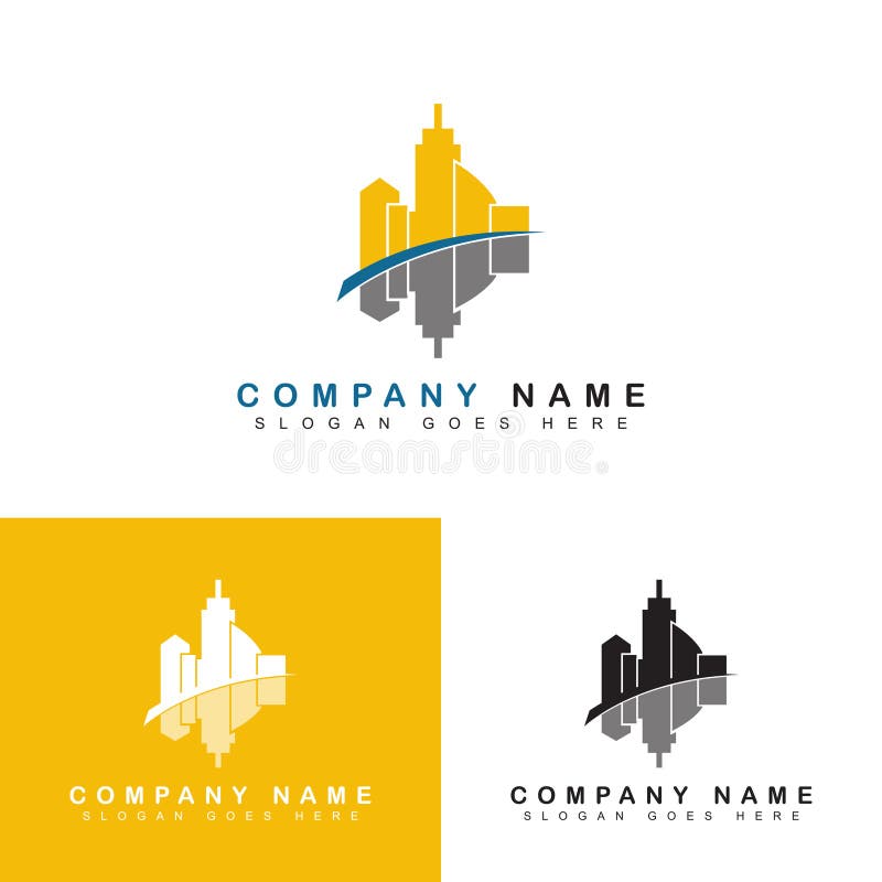 Building Logo Templates. Building Icon Vector with Shadow. Eps2 Stock ...