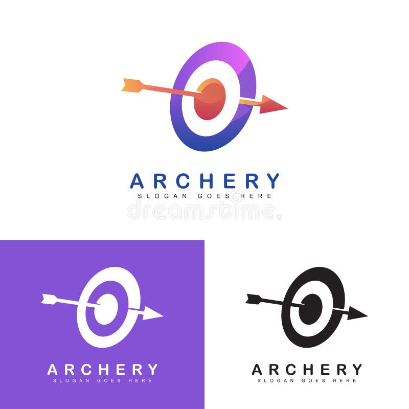 Archery Logo Illustration Vector. Target Creative Icon, Successful Shot ...
