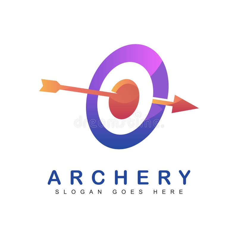 Archery Logo Illustration Vector. Target Creative Icon, Successful Shot ...