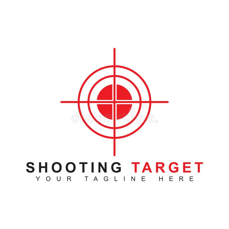 Creative Design Shooting Target Logo with Flat Design. Stock Vector ...
