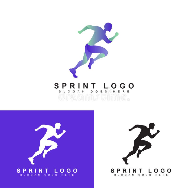 Fast Run Logo Illustration Vector. Creative Sprint Logo Design. Eps2 ...