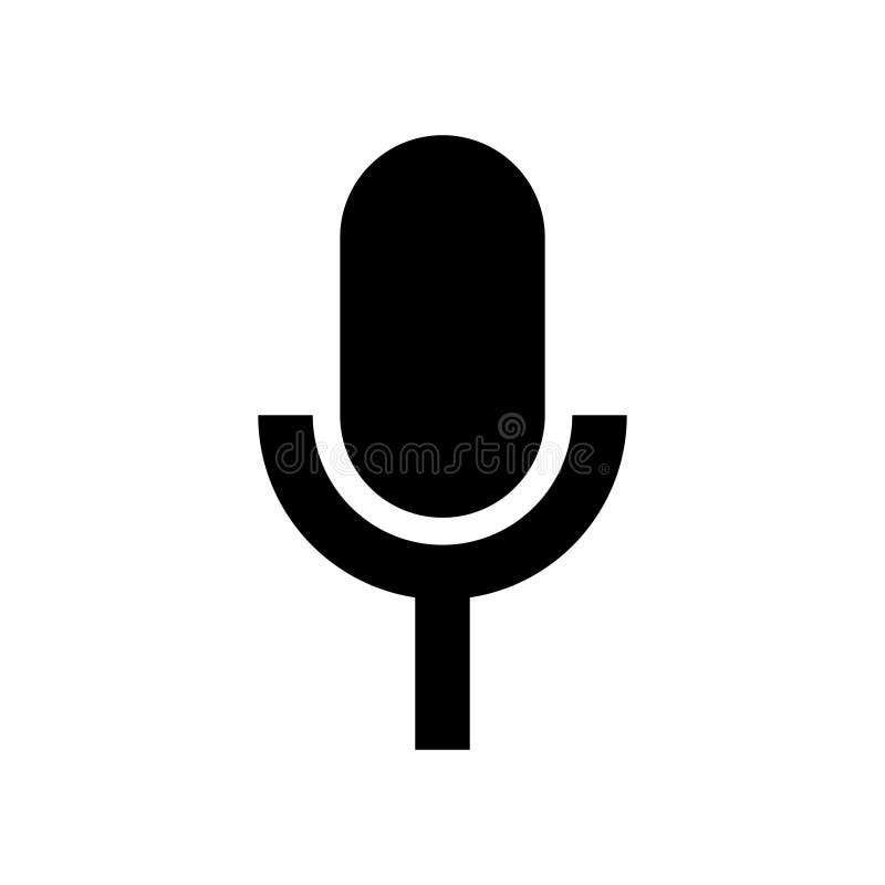 Mic Icon for Web User Interface Design Stock Vector - Illustration of ...