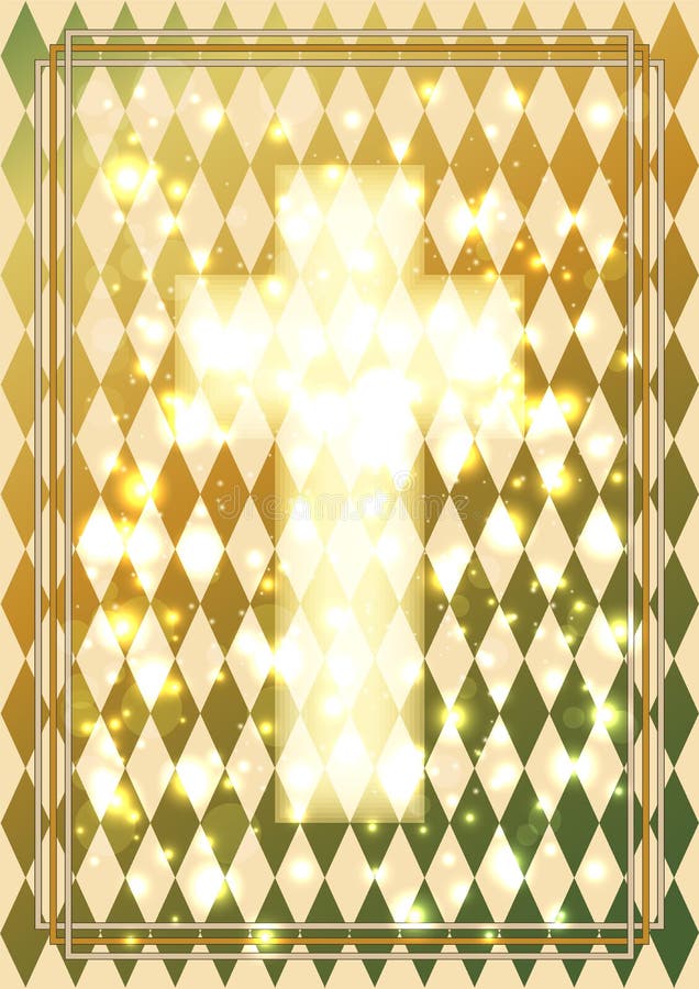 Christian Cross, Invitation Card Stock Vector - Illustration of ...