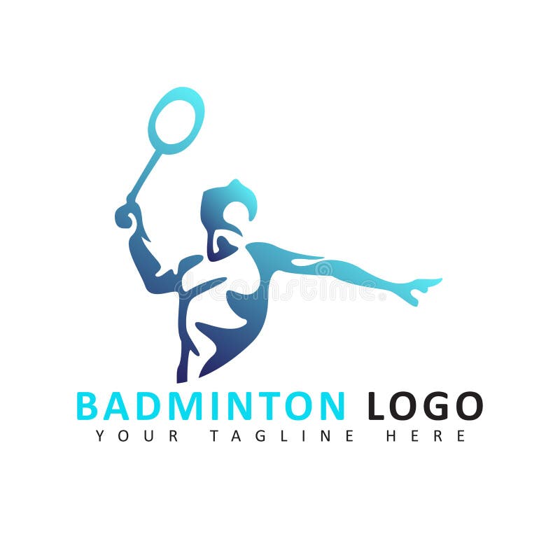 Badminton Logo Design. Athlete Sport Sign. Eps4 Stock Vector ...