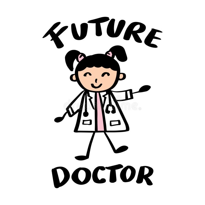 Future Doctor, Hand Lettering. Stock Illustration - Illustration of ...
