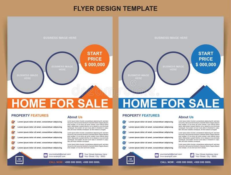 Property Flyer Design Template for Real Estate Business Stock Vector ...