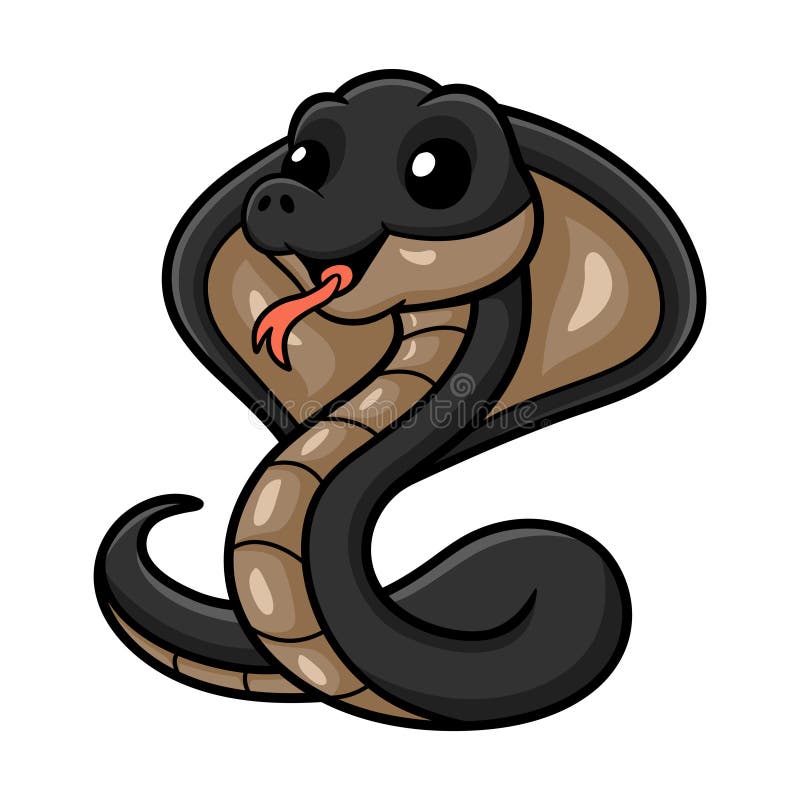 Cute Javan Spitting Cobra Cartoon Stock Vector - Illustration of ...