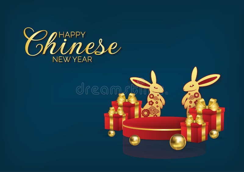 Chinese New Year Rabbit Year 2023 Stock Vector - Illustration of ...