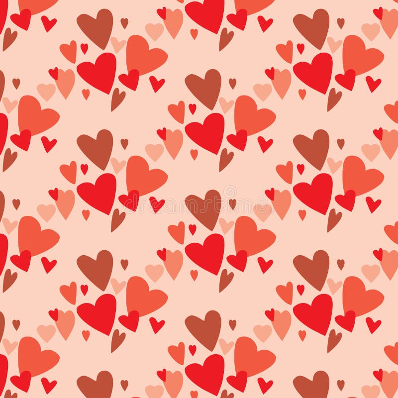 Scatter Hearts Shape Pattern Graphic Stock Illustration - Illustration ...