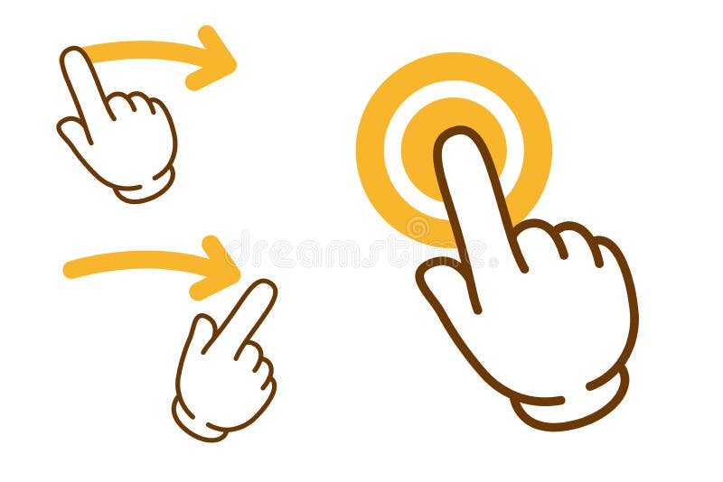 Swipe Finger Icon, Vector Illustration Stock Vector - Illustration of ...