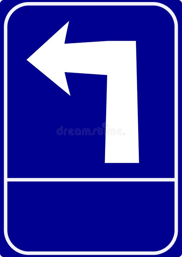 Turn Left Traffic Road Sign Stock Image - Image of right, forward ...
