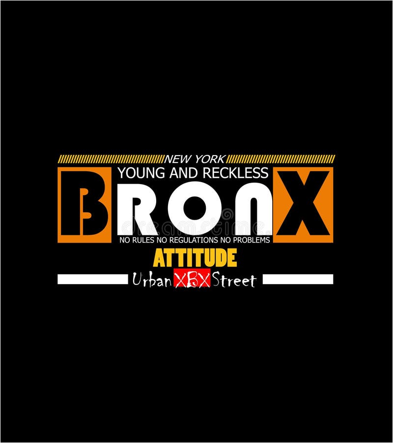 Typography Bronx for Print T Shirt Creative Strong Sport Vector Text ...