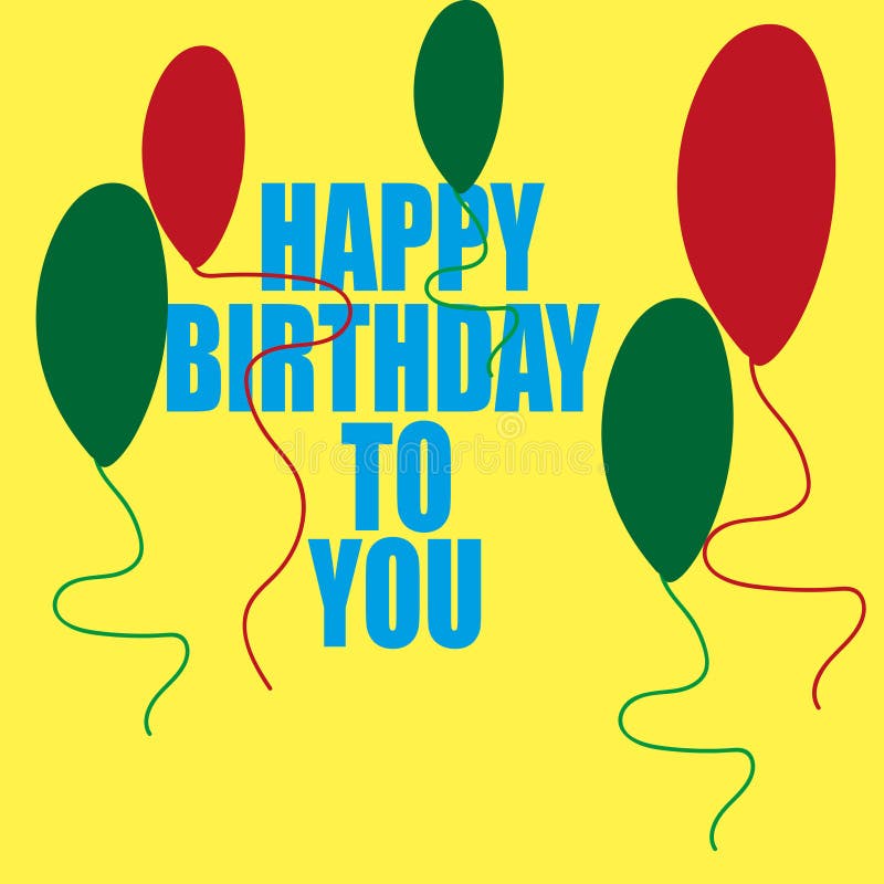 Happy Birthday - Art Work - HBD Stock Illustration - Illustration of ...