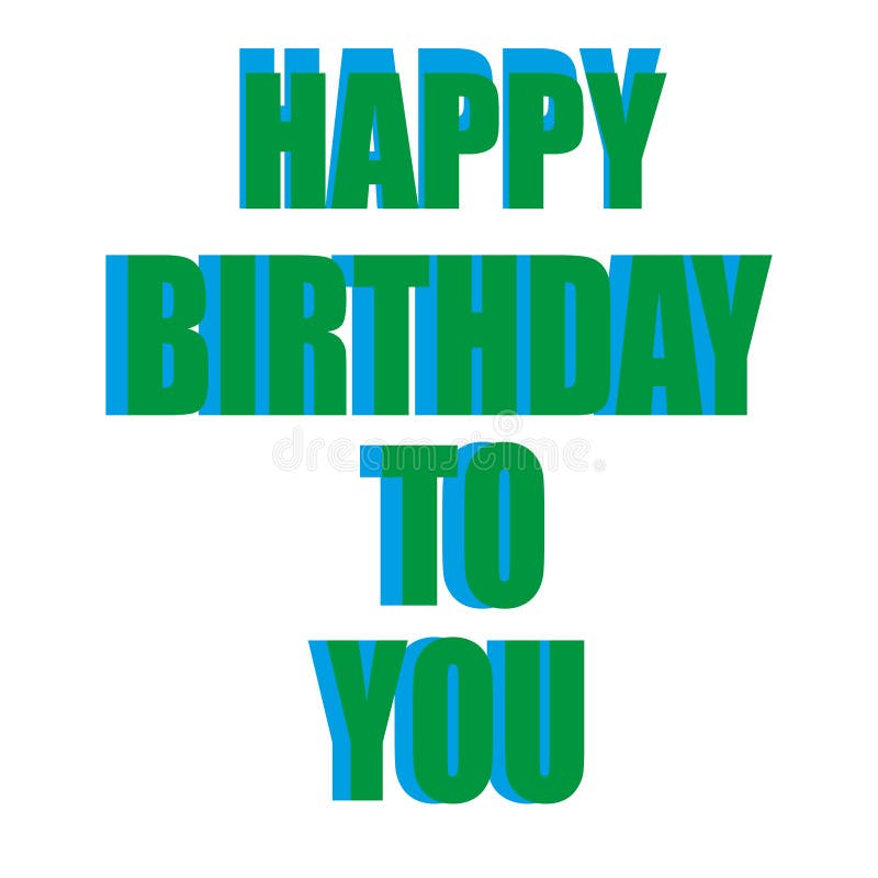 Happy Birthday - Text - HBD Stock Illustration - Illustration of ...