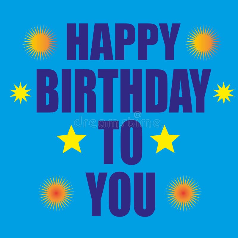 Simple and Beautiful Birthday Card - HBD Stock Illustration ...