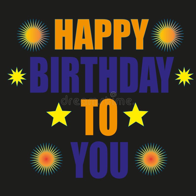 HBD Art and Shape - Happy Birthday To You Stock Illustration ...