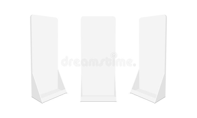 Blank Store Display Stand, Front and Side View, Isolated on White ...