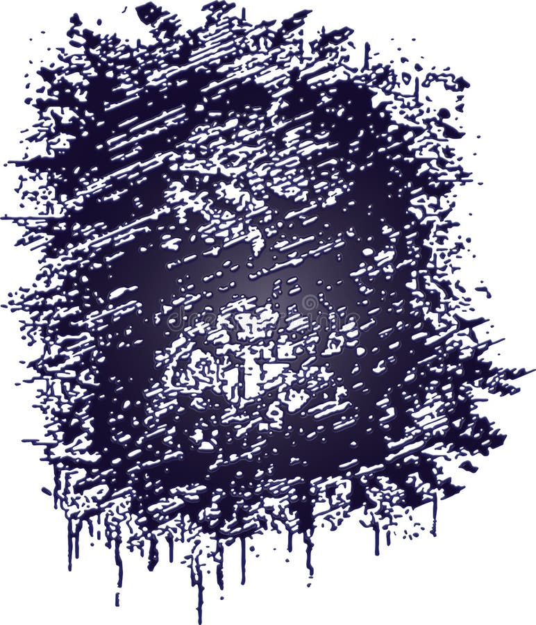 Decorative Letter with Spilled Ink Effect. Custom Font Illustration ...