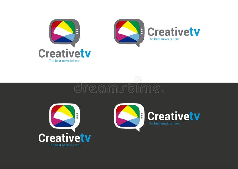 Logo for TV Channel with a TV Icon and RGB Colors Stock Vector ...