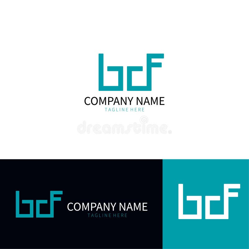 Letter BDF Logo Design Template Stock Vector - Illustration of print ...