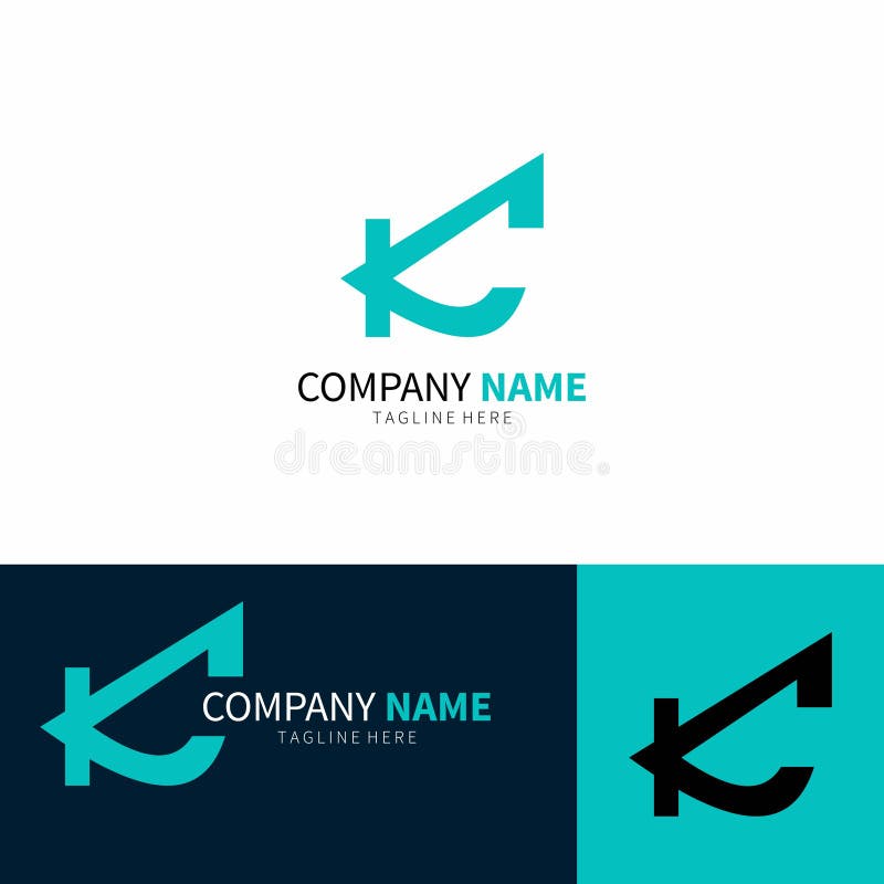 Letter KC Logo Design Template Stock Vector - Illustration of logo ...