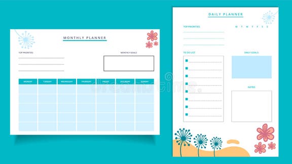 Flat Design Budget Planner Template, Financial Planner, Planning Notes ...