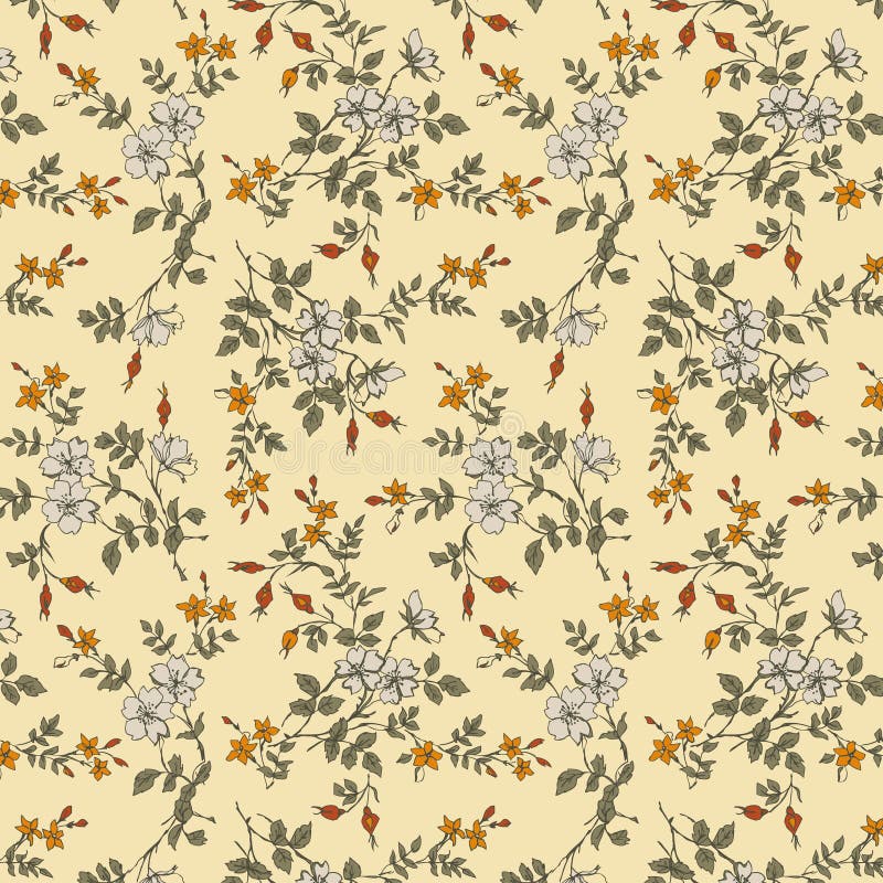 Seamless Flower Pattern in Vector. Beautiful Seamless Floral Pattern ...