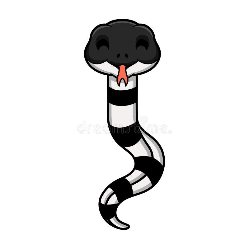 Cute Banded Krait Snake Cartoon Stock Vector - Illustration of happy ...