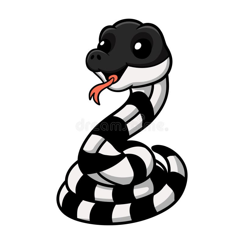 Cute Banded Krait Snake Cartoon Stock Vector - Illustration of kawaii ...